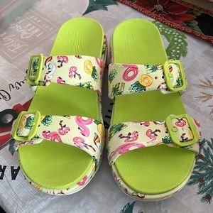 Dansko | Shoes | Dansko Kandi Pool Floats Molded Unicorn Flamingo Green ...